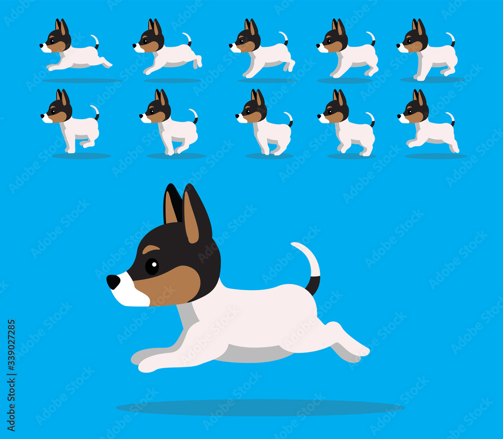 Animal Animation Sequence Dog Toy Terrier Cartoon Vector Stock Vector ...