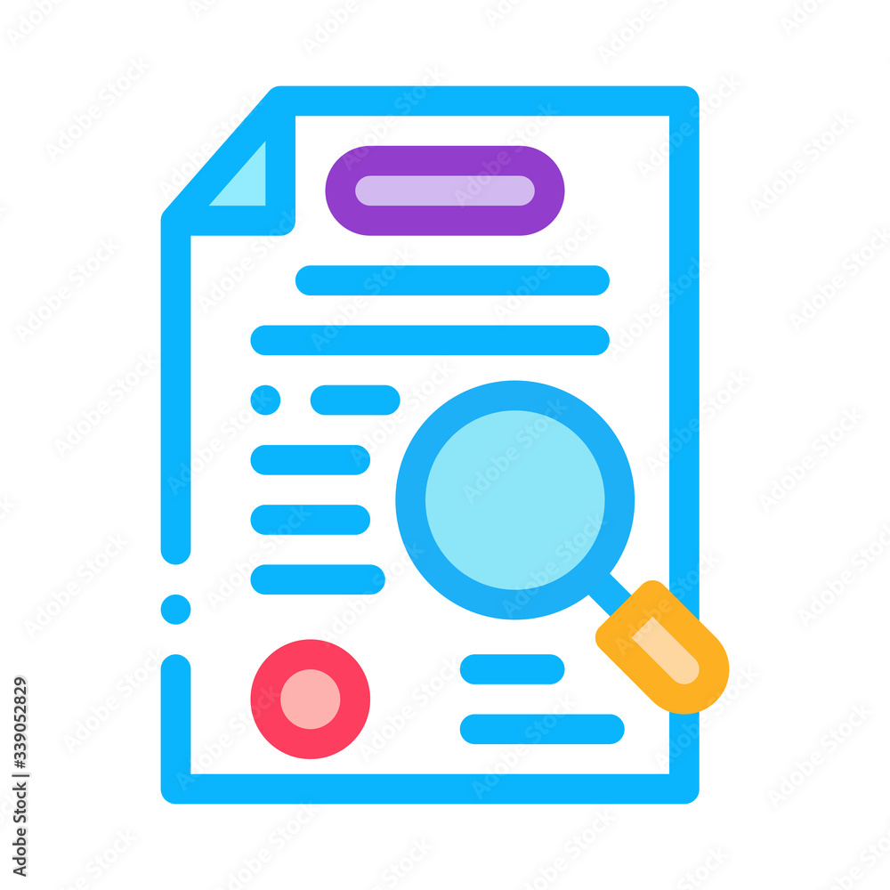 case study icon vector. case study sign. color symbol illustration ...