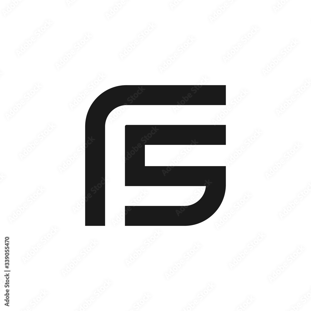 Letter FS logo. FS initial monogram logotype. Vector design element or ...