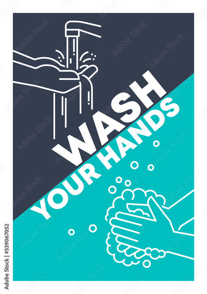 Wash your hands illustration Stock Vector | Adobe Stock