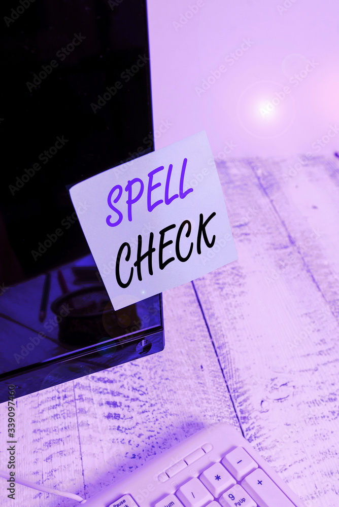 Handwriting text writing Spell Check. Conceptual photo to use a ...