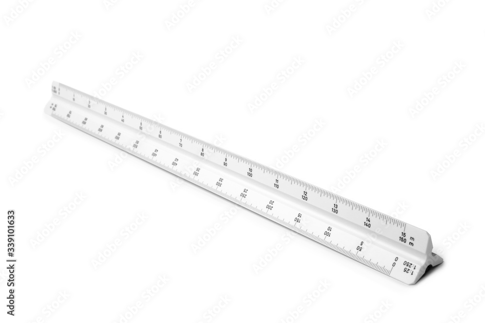 Triangular scale ruler Stock Photo | Adobe Stock