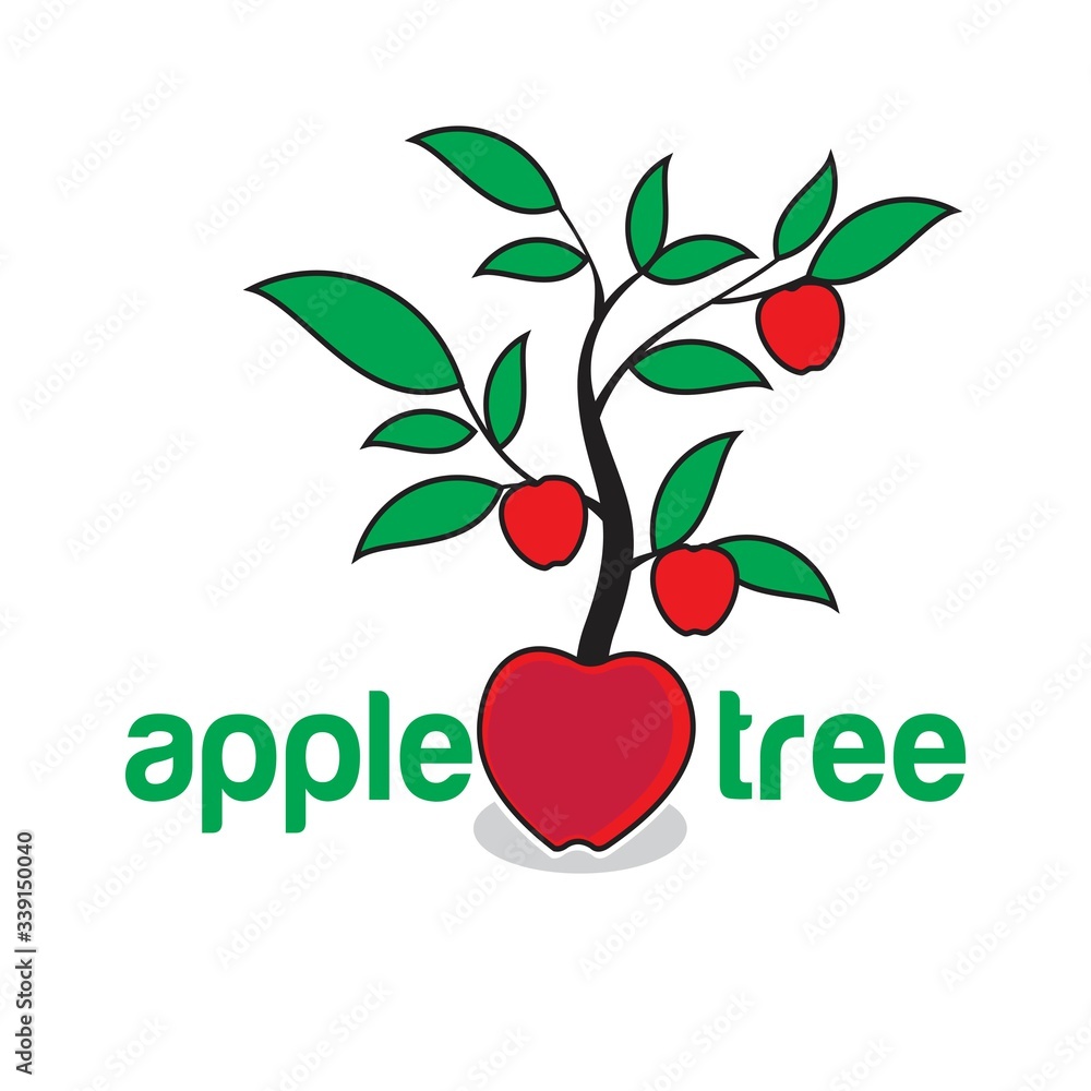 Apple Tree exclusive logo design inspiration Stock Vector | Adobe Stock