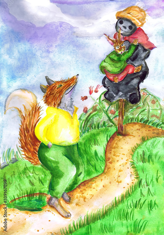 Illustration for Joel Chandler Harris 's fairy tale "The Tales of Uncle ...