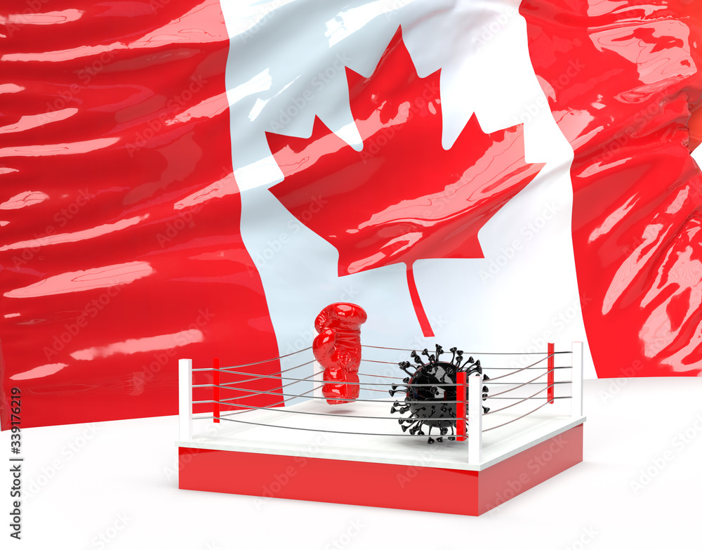 3d Boxing glove and 3d coronavirus covid19 are getting ready to fight ...