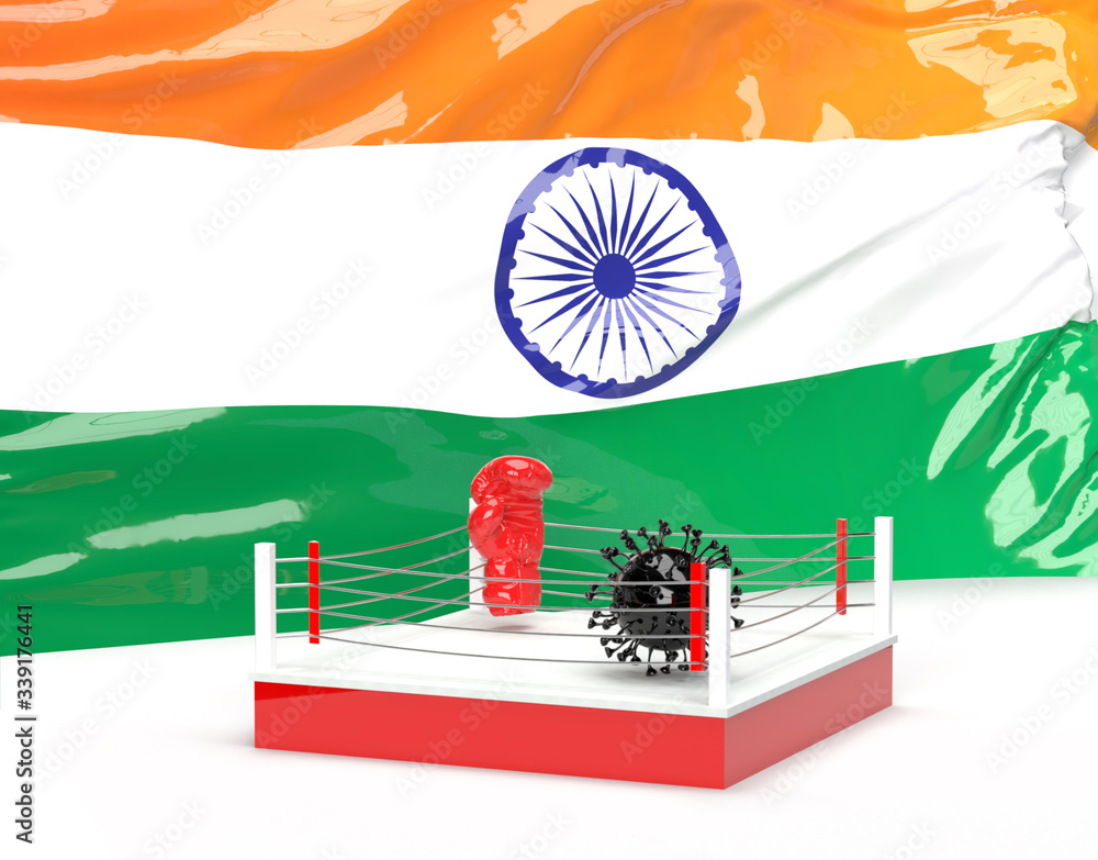 3d Boxing glove and 3d coronavirus covid19 are getting ready to fight ...