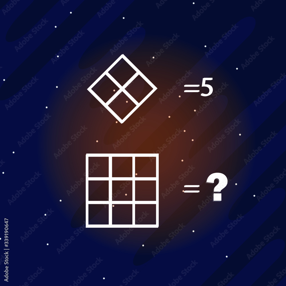 logic puzzles. Riddles for children and adults. Space background ...