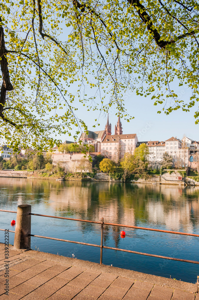 Basel, Münster, Kirche, Pfalz, Rhein, Rheinufer, Altstadt, Stadt, Basel ...