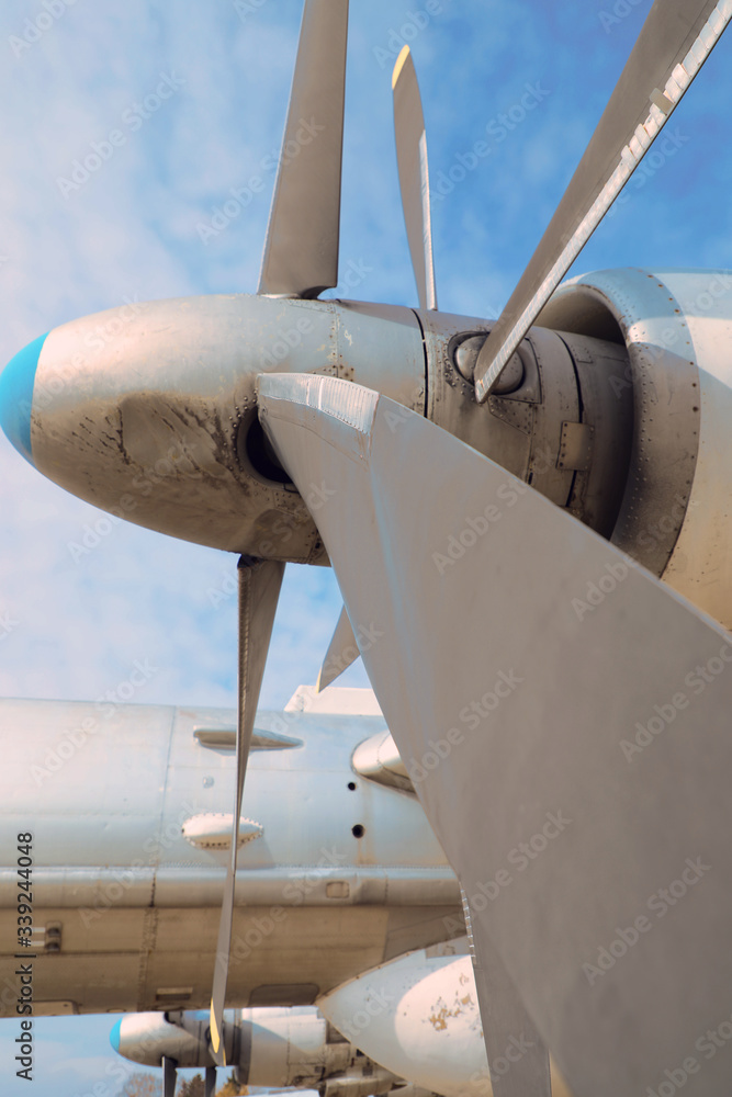 jet engine and propeller Stock Photo | Adobe Stock