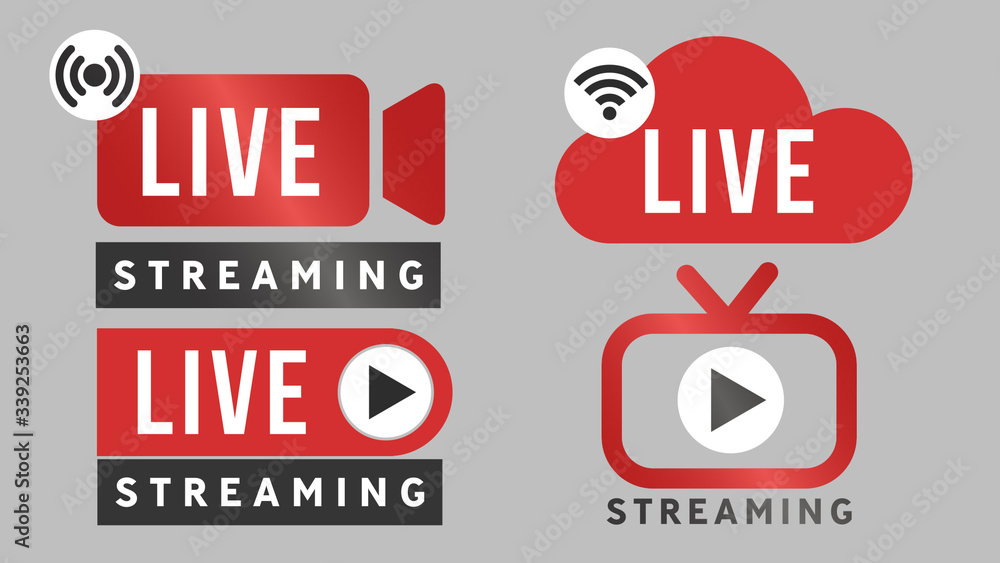 Live Streaming Titles Stock Template | Adobe Stock