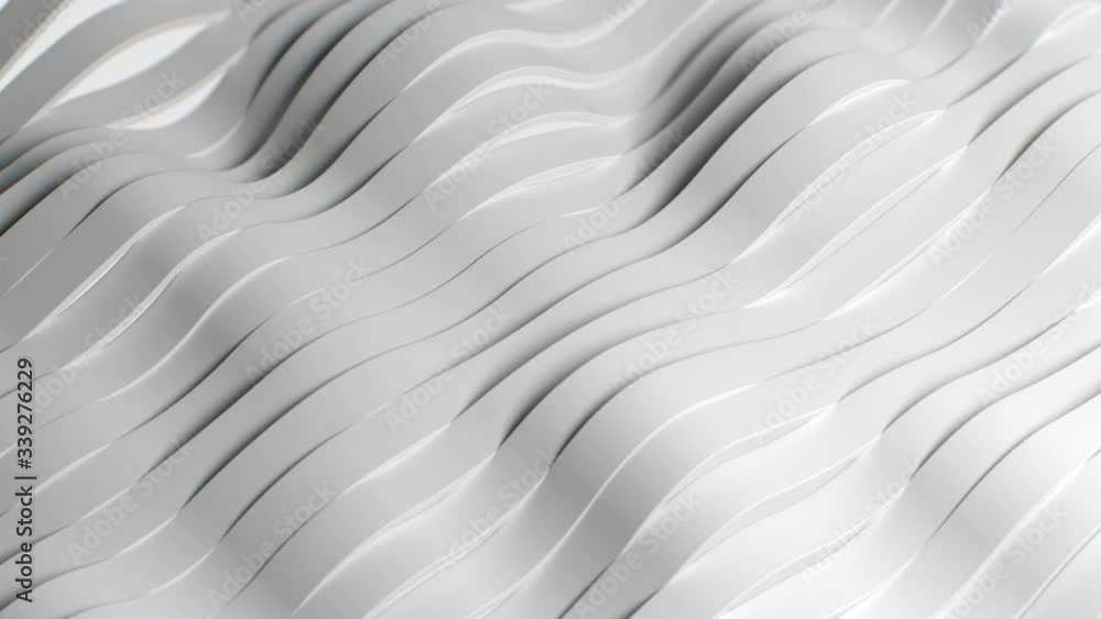 4k 3D animation of rows. Wave gradient animation. Future geometric ...