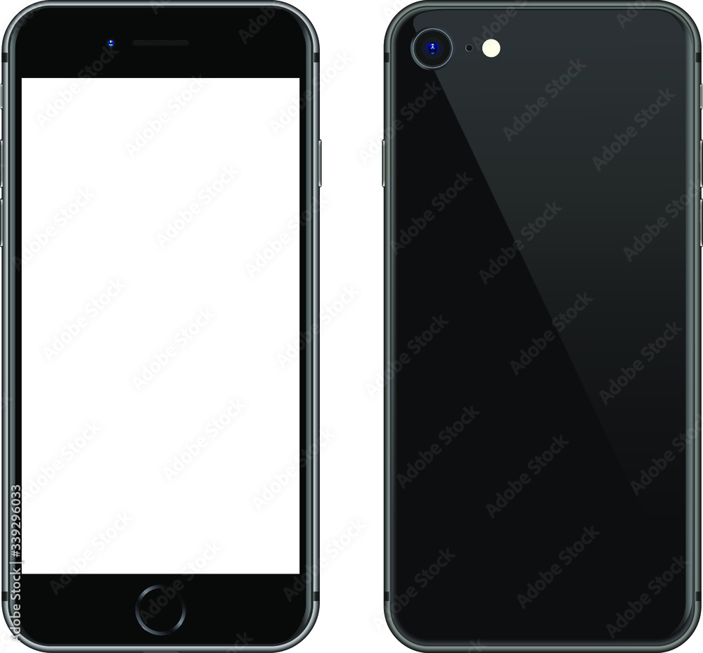 Anapa, Russian Federation - April, 15, 2020: New Black Iphone SE, Front ...