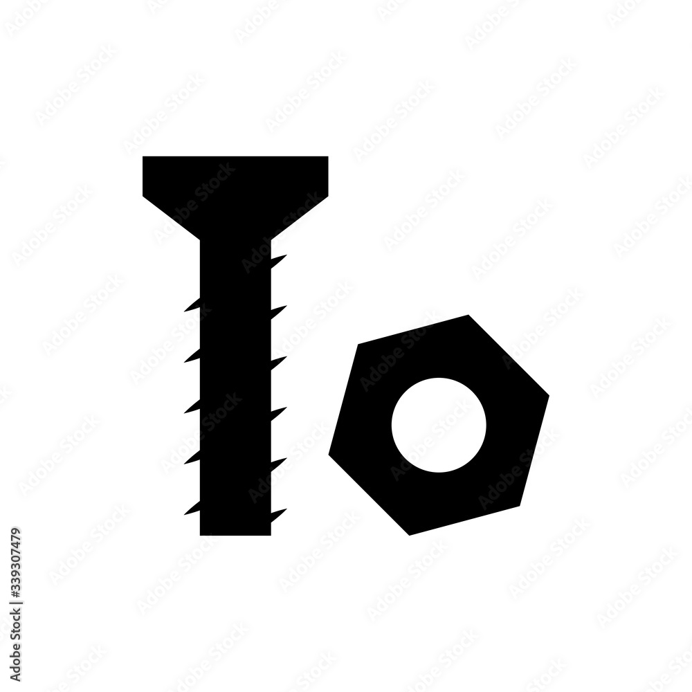 Nut and bolt icon. Stock Vector | Adobe Stock