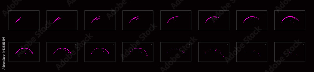 Sprite sheet of a poison effect. Animation for game, cartoon, motion or ...