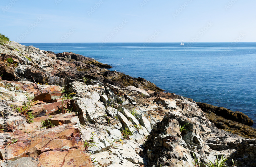 The Marginal Way at Coast Line of Ogunquit, Maine. Originally built in ...