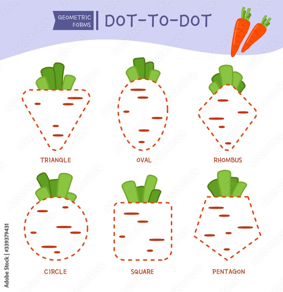 Educational game for kids. Dot to dot game for children. Cartoon ...