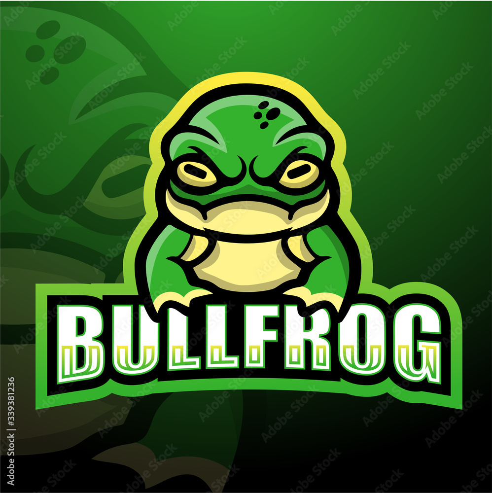 Bullfrog mascot esport logo design Stock Vector | Adobe Stock