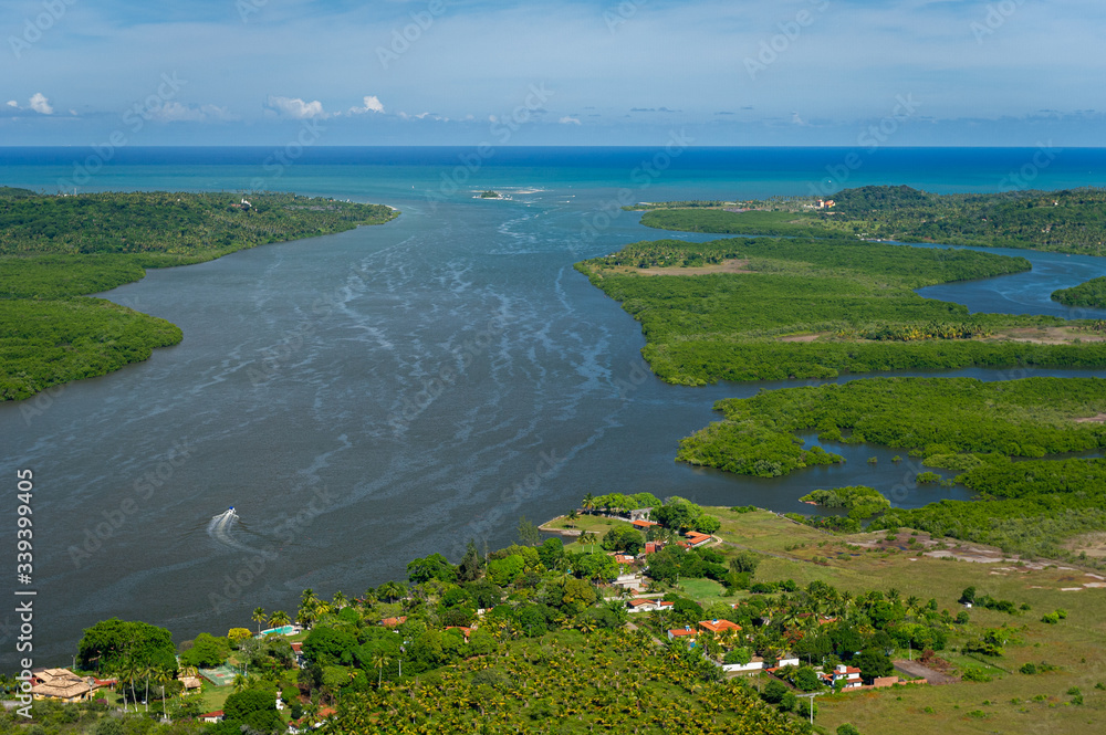 Canal de Santa Cruz, south of the island of Itamaraca, near Recife ...