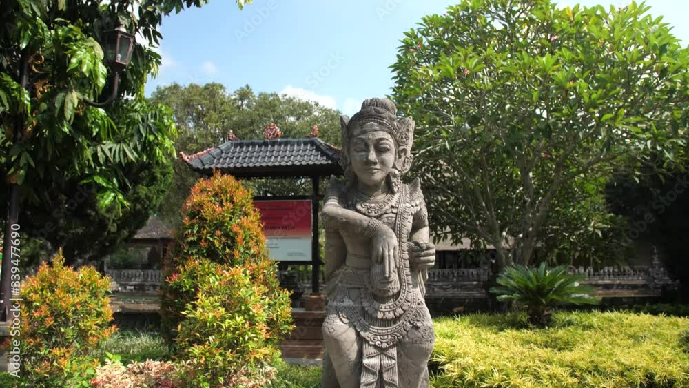 Vidéo Stock Statue at Taman Ayun Temple, Badung Regency, Bali ...