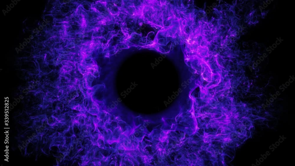 Vidéo Stock Plasma Fire Circle. Purple Magic Particles Portal. 4K ...