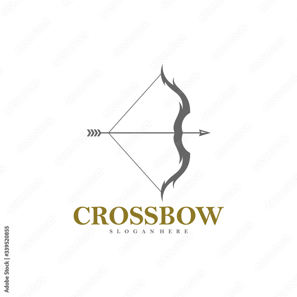 Crossbow Logo vector template, Arrow archery logo design concepts Stock ...