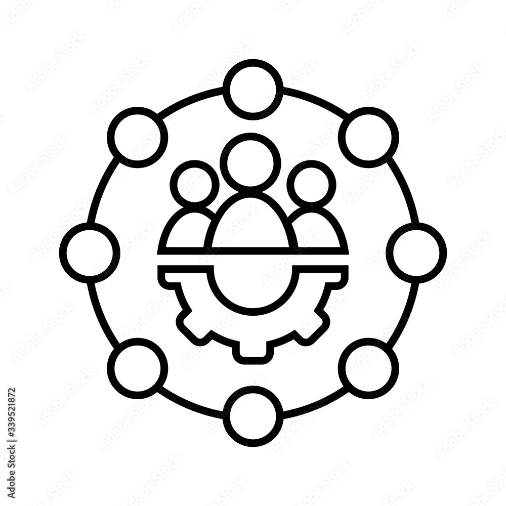 team skills base vector icon. Simple sign illustration. development ...