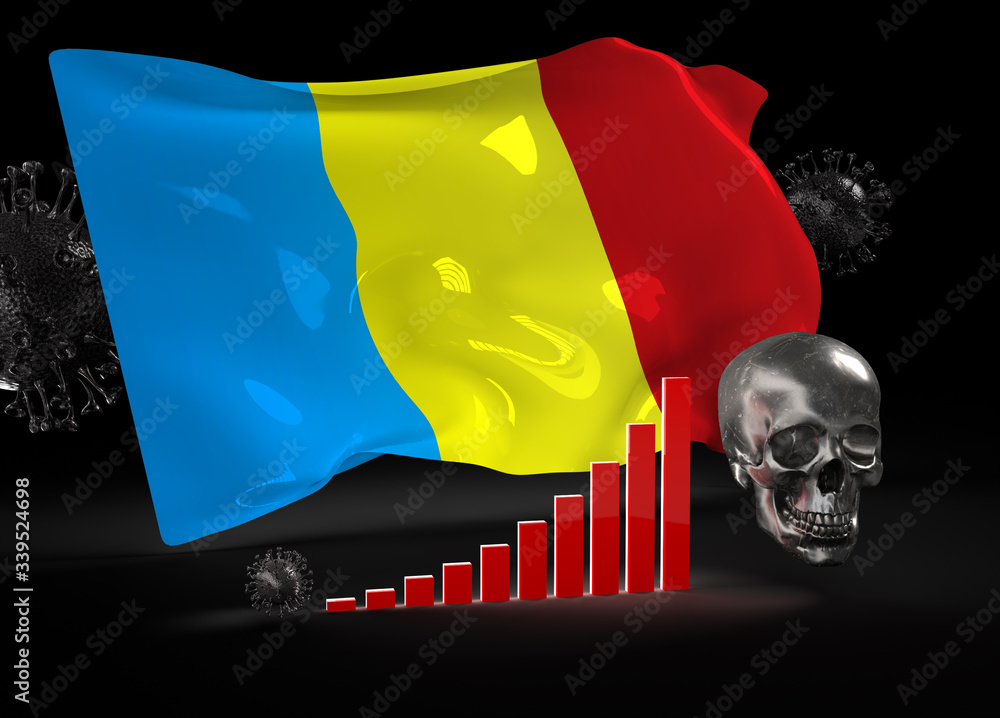 3d render of covid19 coronavirus pandemic chart showing the situation ...