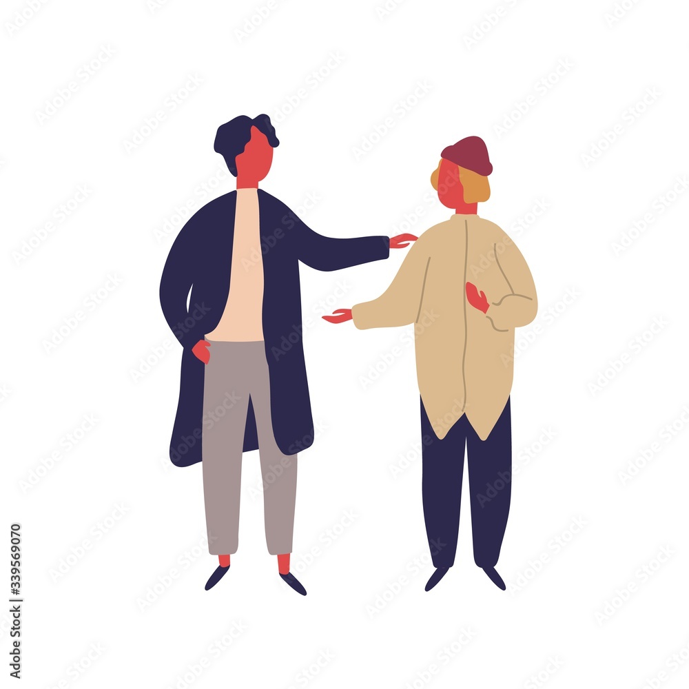 Two People Talking Cartoon