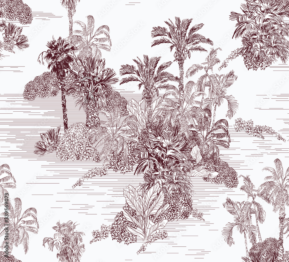 Vintage Tropical Pattern