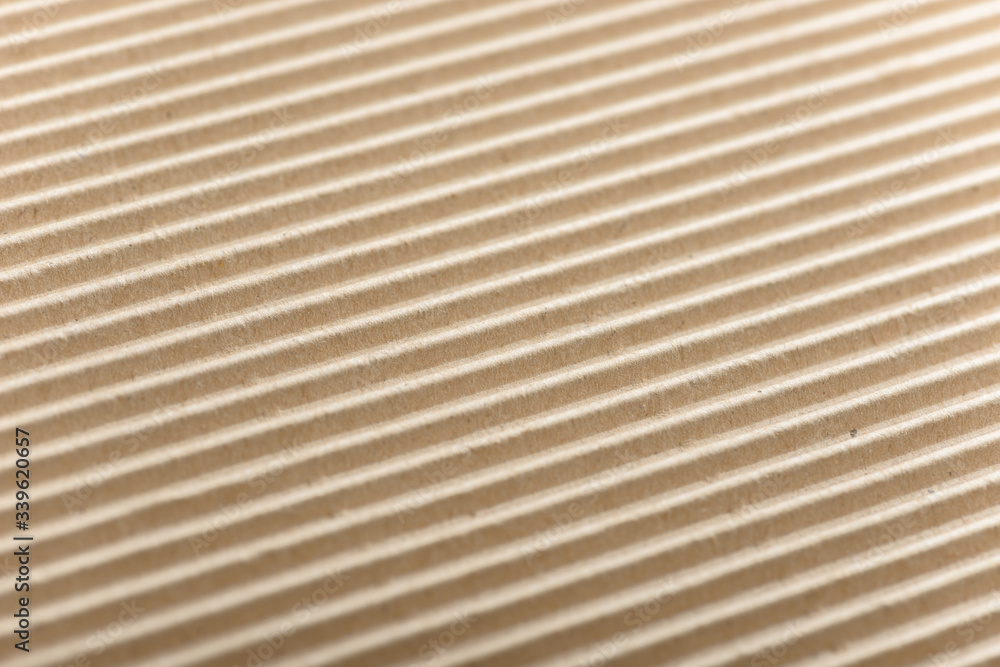 Carton or cardboard packing material. Texture of corrugated paper ...
