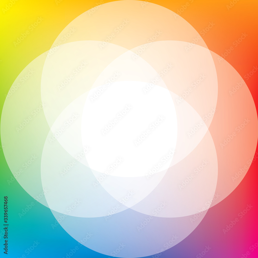 Color wheel circle with blended colors. Abstract rainbow gradient with ...