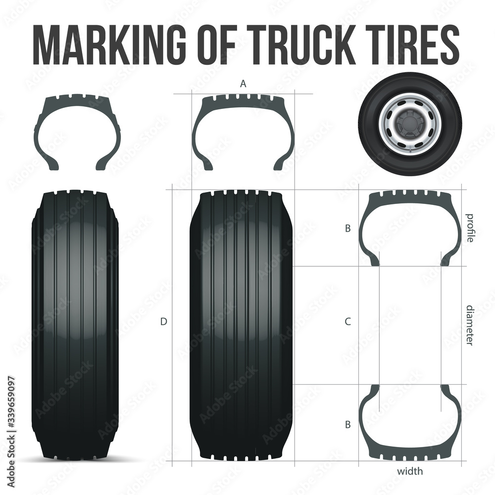 The Nomenclature Of The Tire Realistic Vector Performance Tire And the-nomenclature-of-the-tire-realistic-vector-performance-tire-and