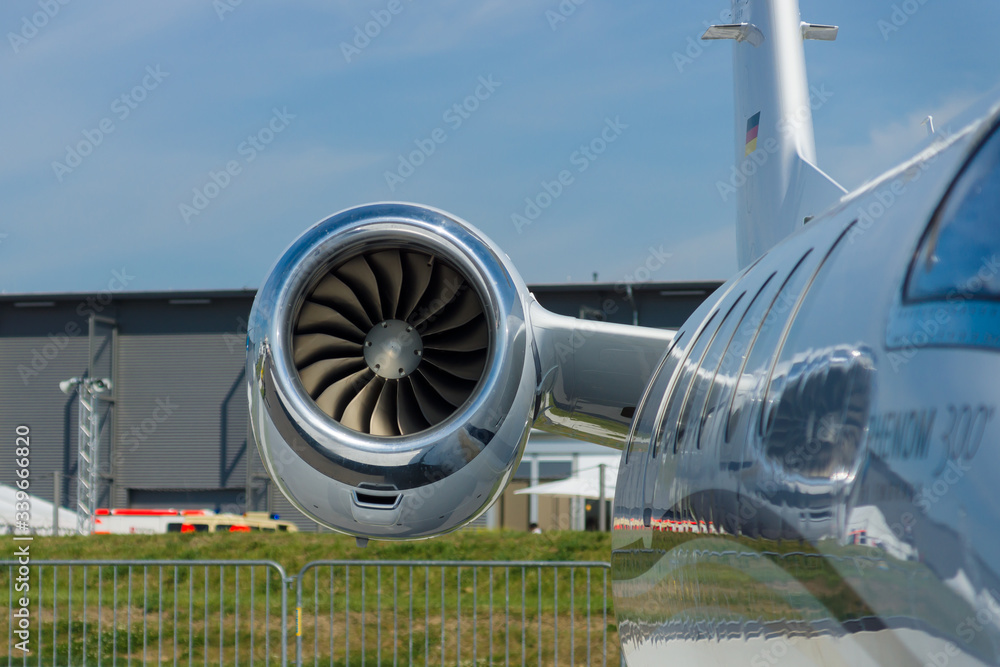 BERLIN, GERMANY - MAY 21, 2014: Jet engine Pratt & Whitney Canada ...