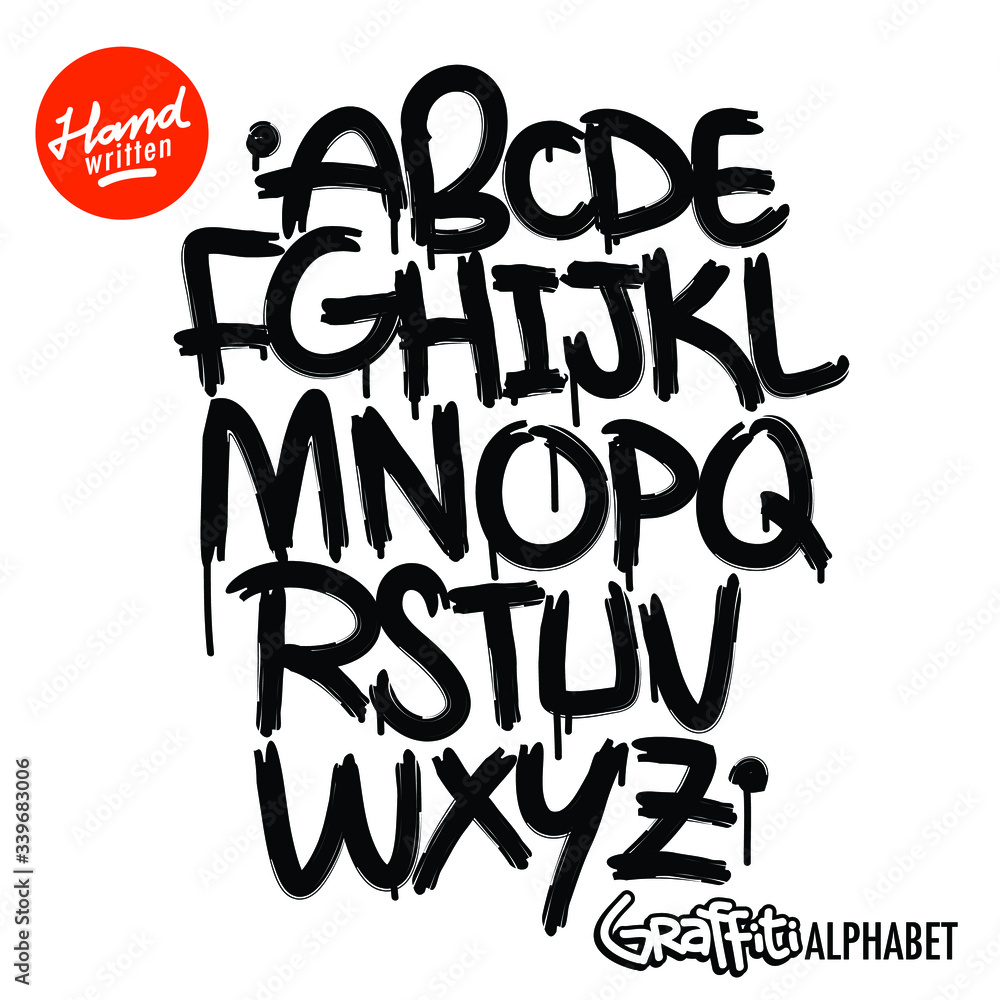 graffiti art letter type calligraphy word street styleink spray paint ...