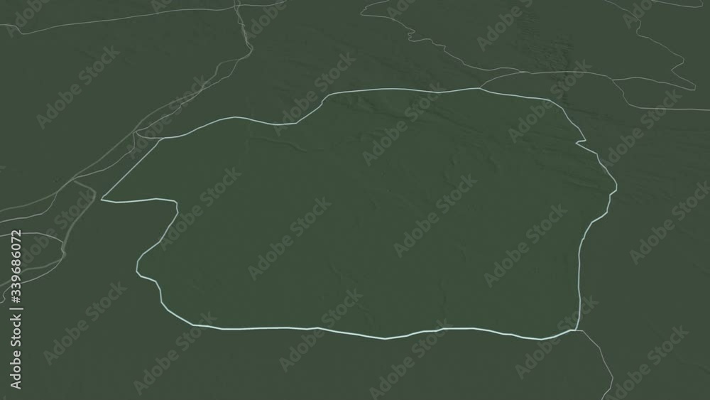 Imo, state with its capital, zoomed and extruded on the administrative ...