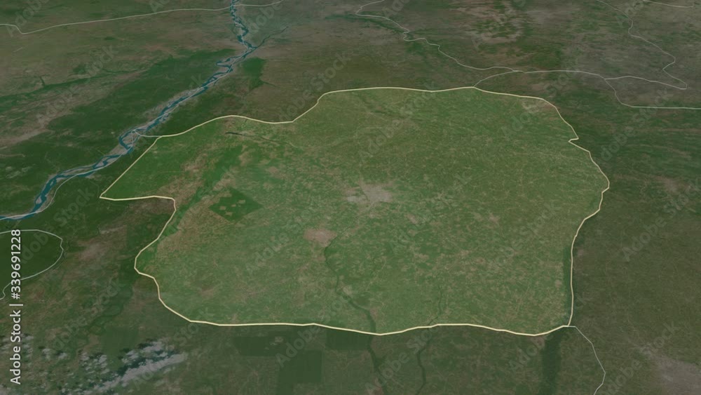 Imo, state with its capital, zoomed and extruded on the satellite map ...