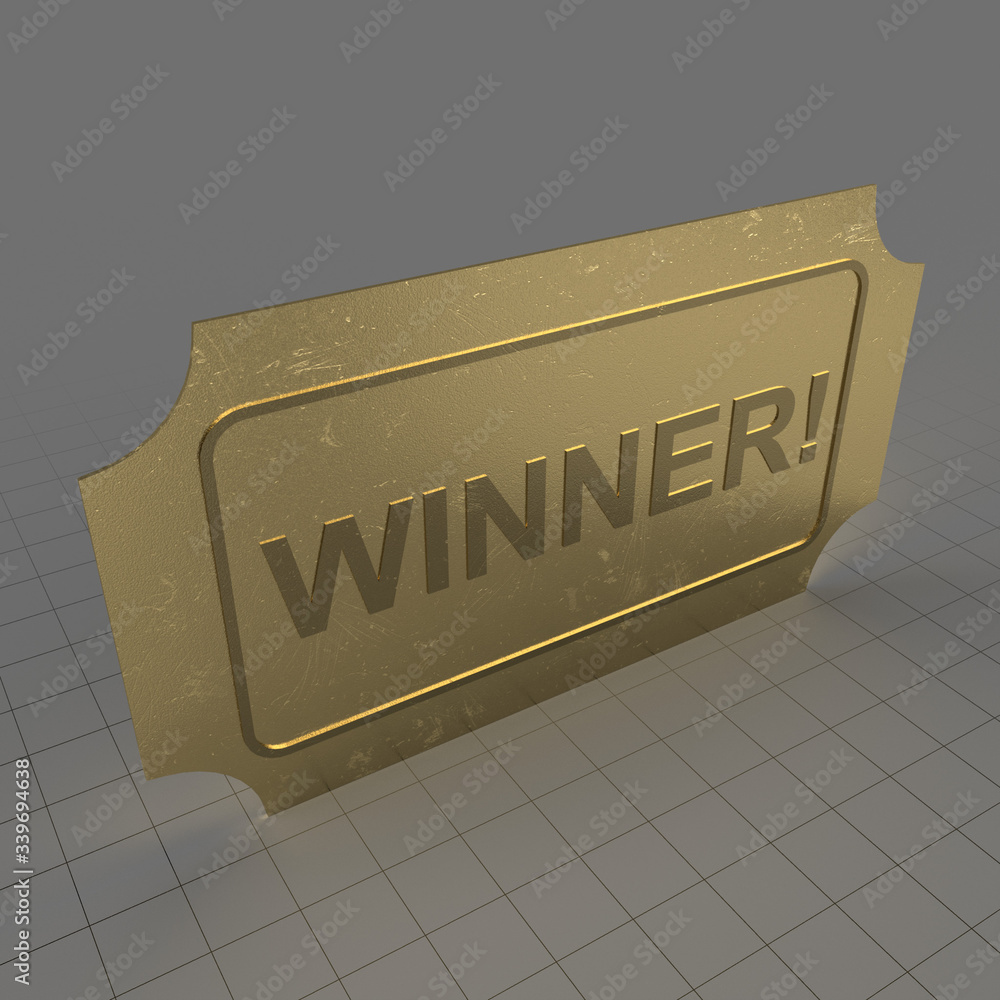 Winning ticket Stock 3D asset | Adobe Stock