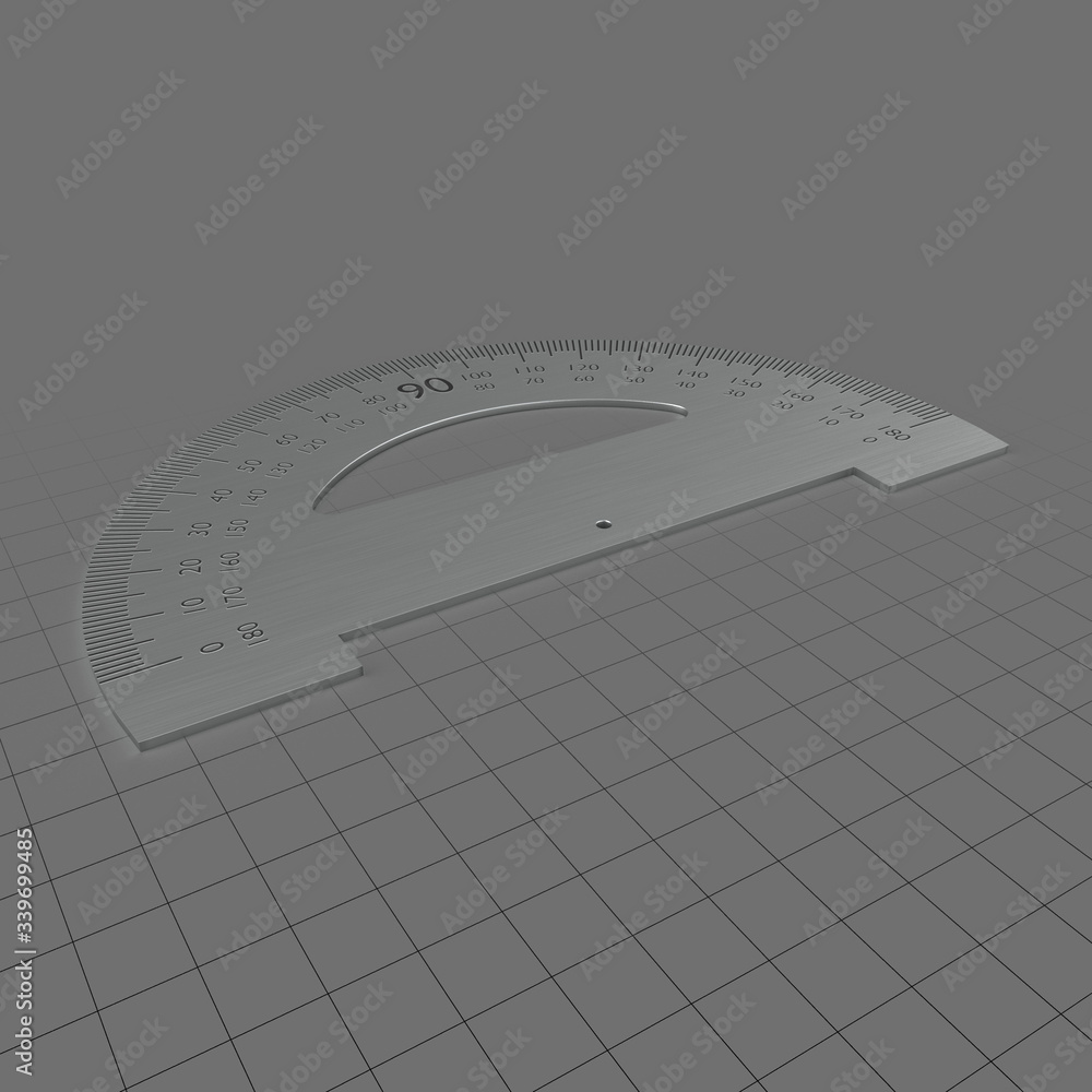 Protractor Stock 3D asset | Adobe Stock
