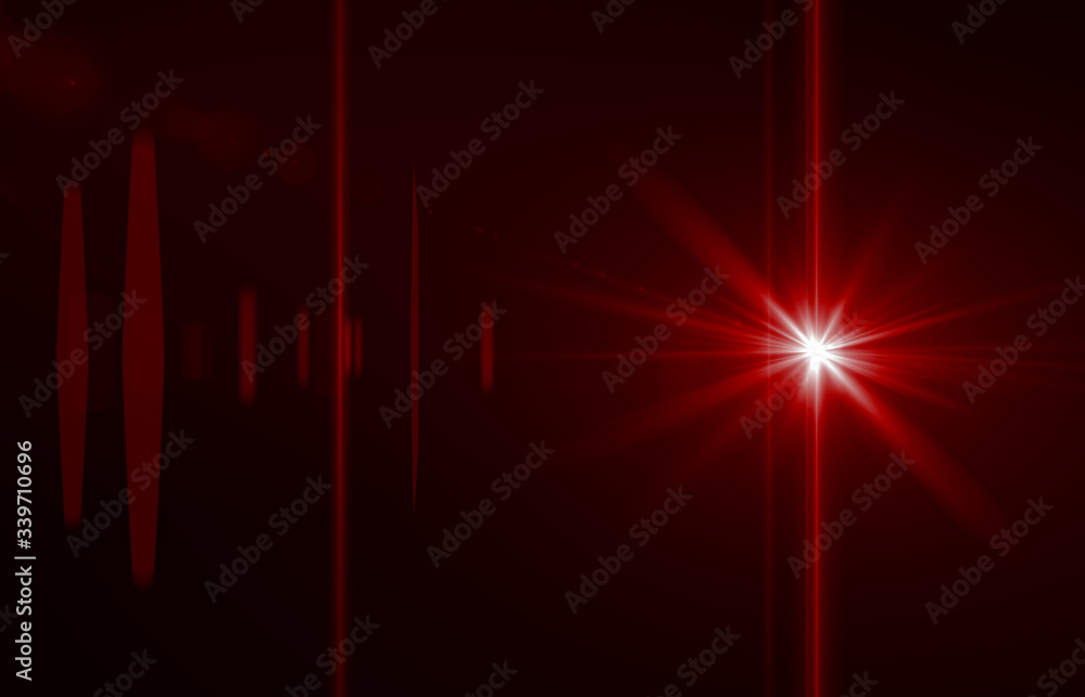 Modern lens flare red background streak rays (super high resolution ...