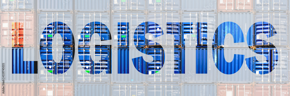 logistics banner of multiexposure letter of logistics Stock Photo ...