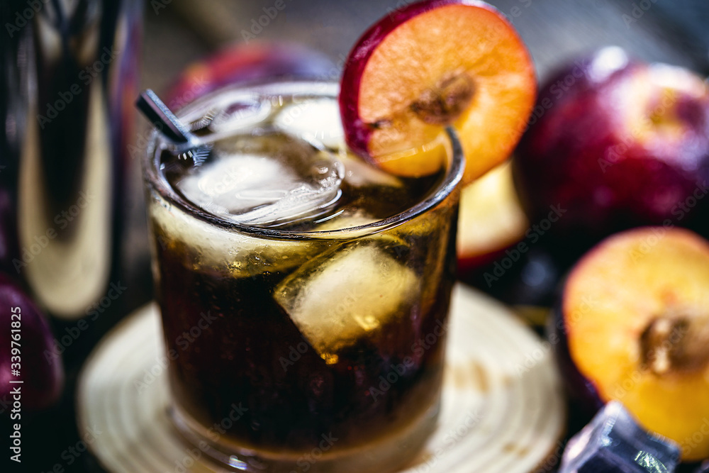 Brazilian caipirinha, typical Brazilian cocktail made with plum ...