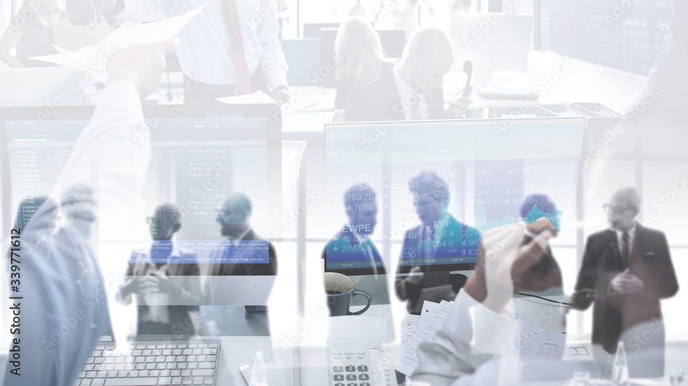 Business people networking in an office Stock Photo | Adobe Stock