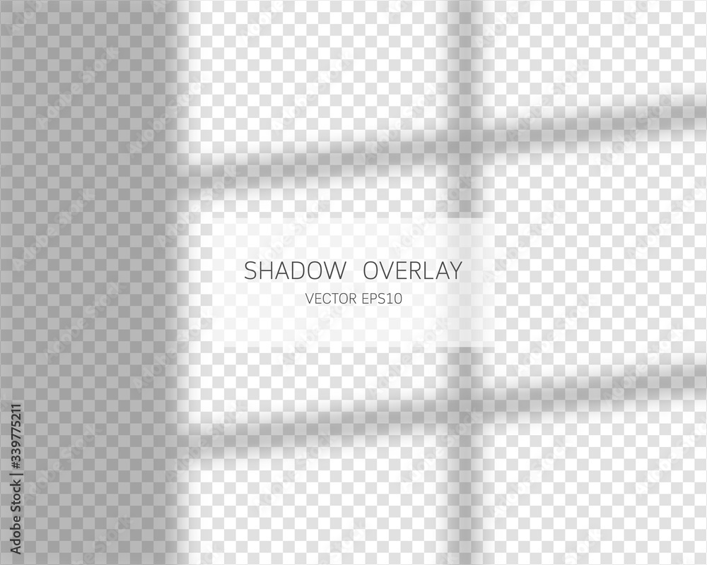 Shadow overlay effect. Natural shadows from window isolated on ...