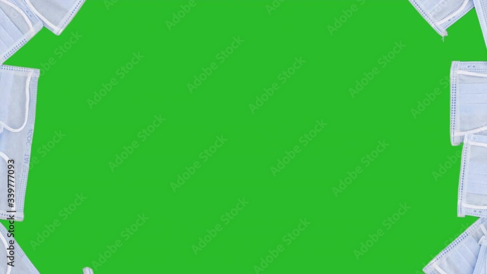 Timelapse move the mask to open the green screen effect background ...