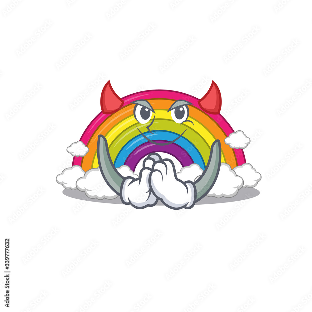rainbow dressed as devil cartoon character design style Stock Vector ...