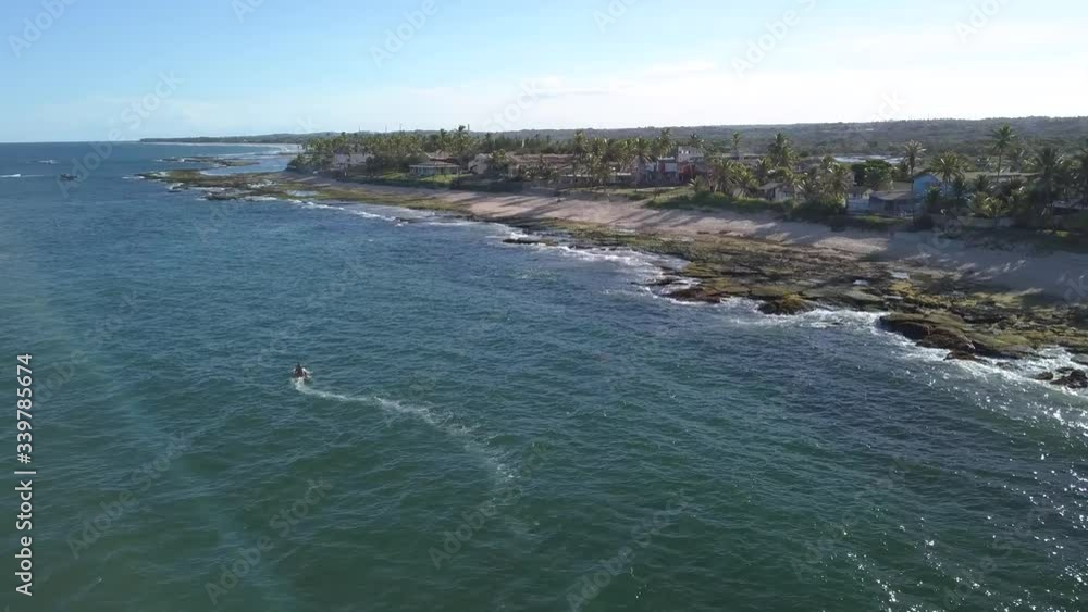 Imagem Aérea da Praia de Arembepe, Costa de Camaçari, Região ...