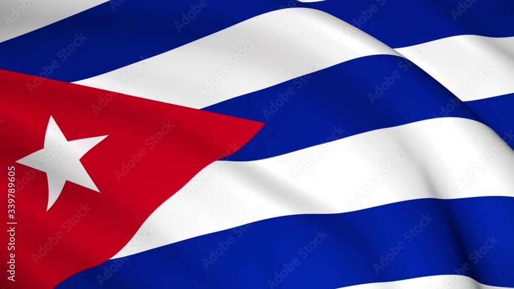 Cuba National Flag - 4K seamless loop animation of the Cuban flag ...