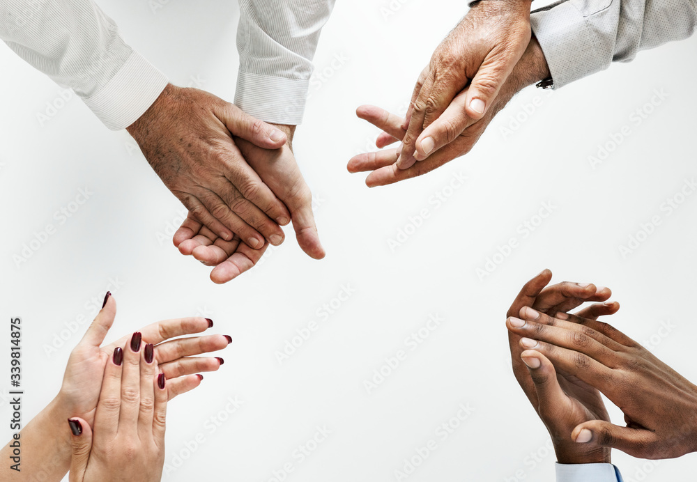 Business people clapping hands together Stock Photo | Adobe Stock