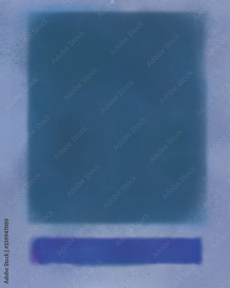 Abstract Blue color blocking Art, Rothko inspired, Expressionism Stock ...