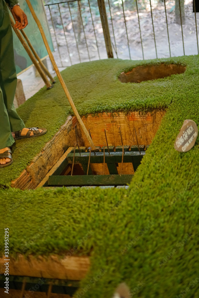 Cu Chi tunnel, historic famous place in Vietnam war, army dig ...